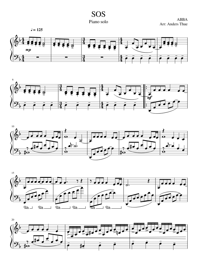 SOS Sheet music for Piano (Solo) | Musescore.com