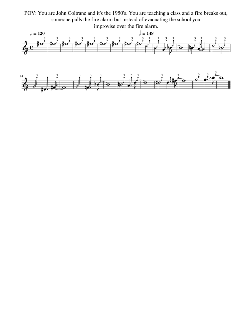 POV: John Coltrane improvises over a fire alarm and knows how to play ...