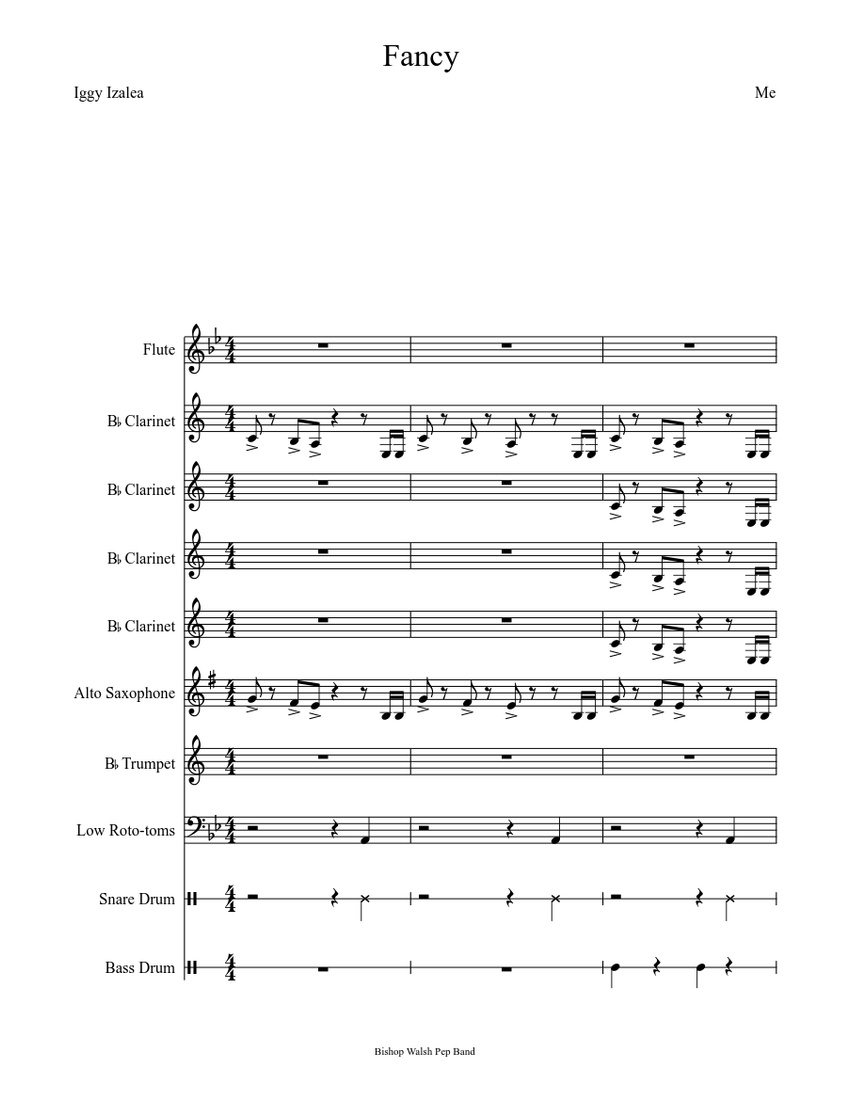 Fancy Sheet music for Flute, Clarinet other, Trumpet other (Mixed ...