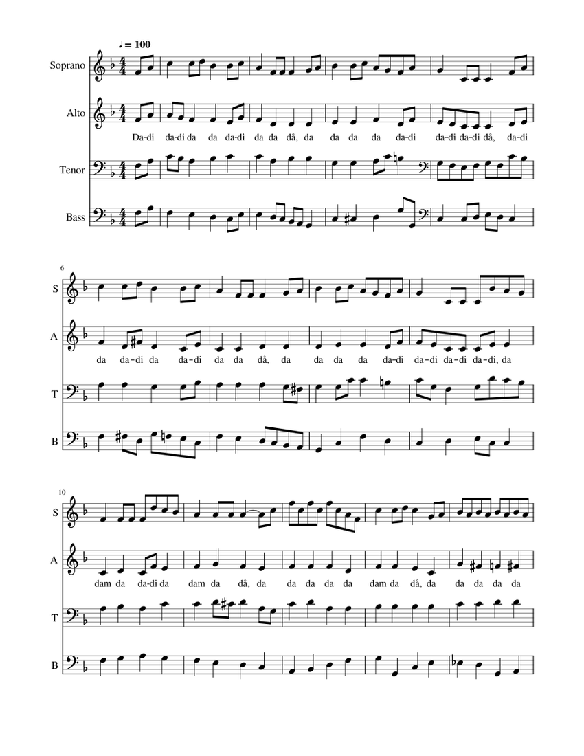 Bruremarsj fra Osterdalen Sheet music for Piano (SATB) | Musescore.com