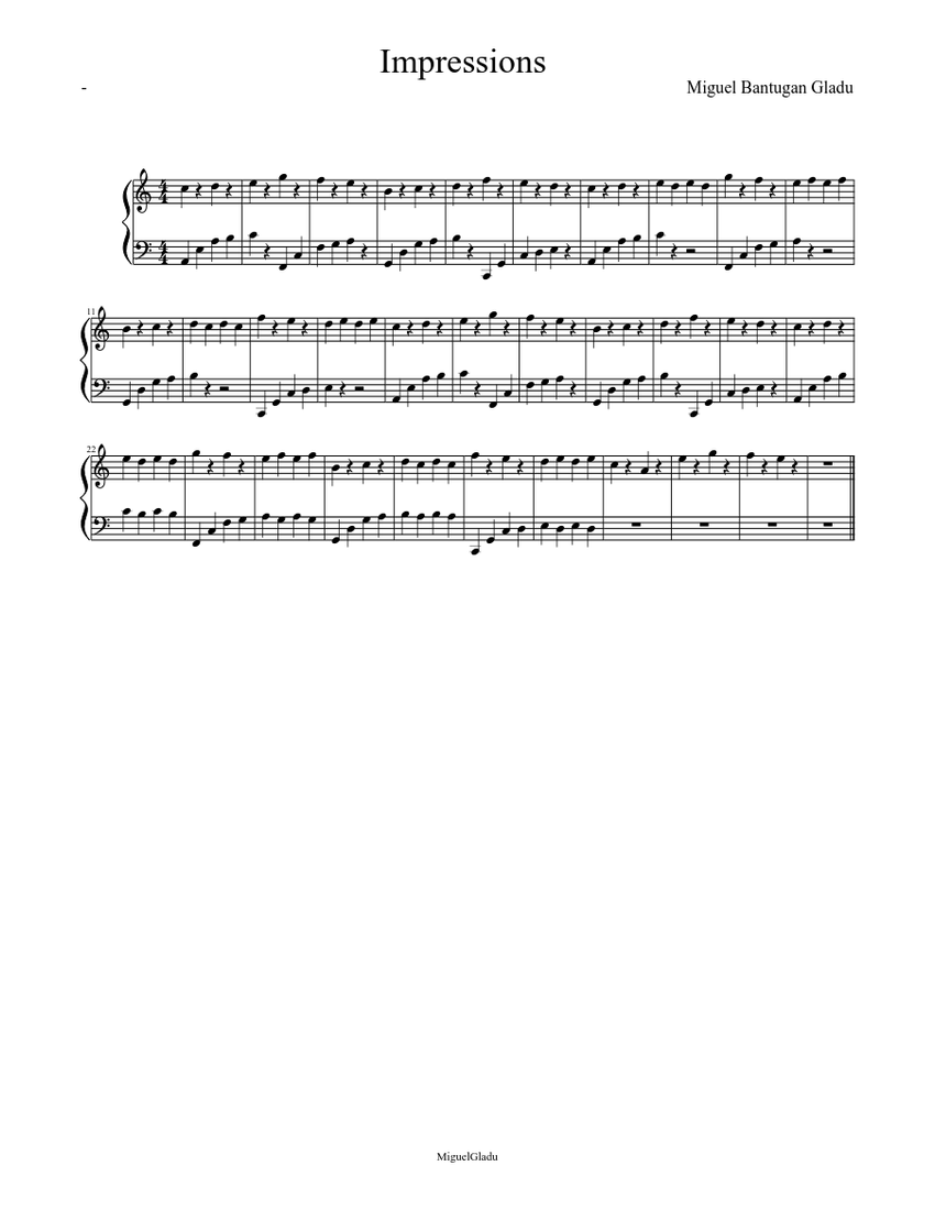 - Sheet music for Piano (Solo) | Download and print in PDF or MIDI free ...