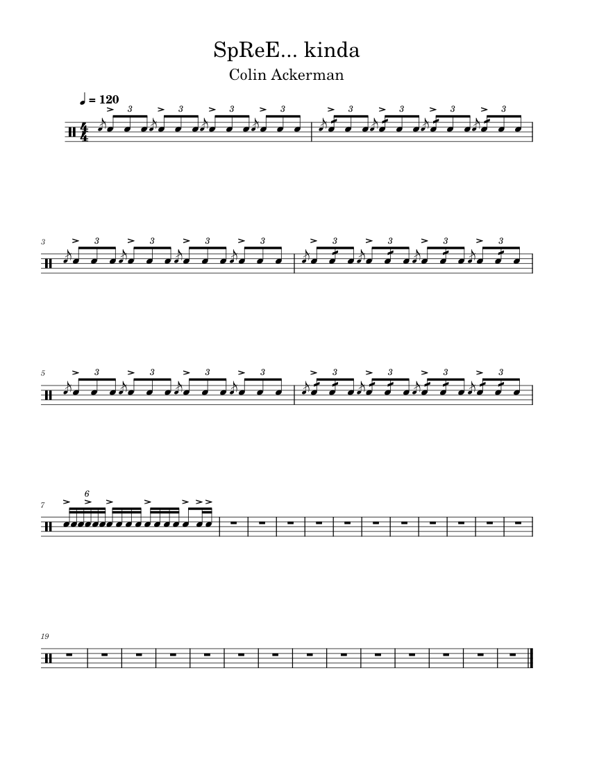 SpReE.. Sheet music for Snare drum (Percussion Ensemble) | Musescore.com