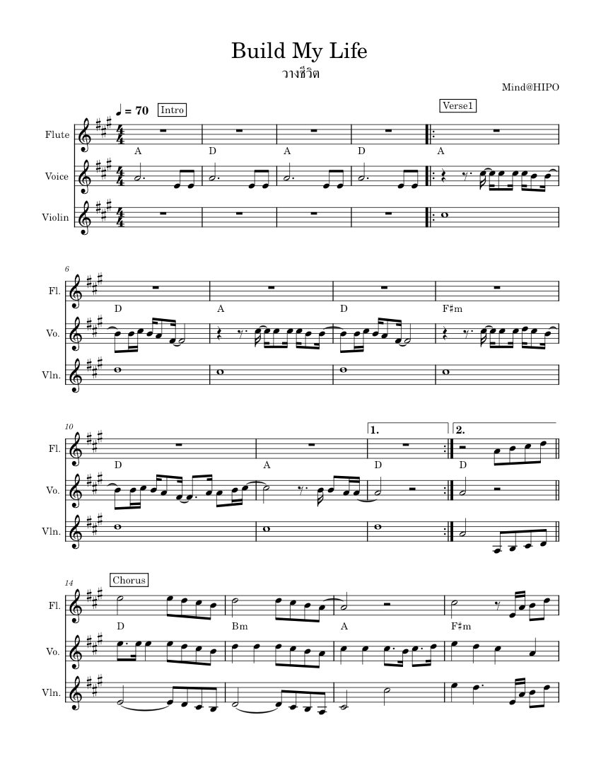 Build My Life – Matt Redman Build My Life Sheet music for Flute, Violin ...