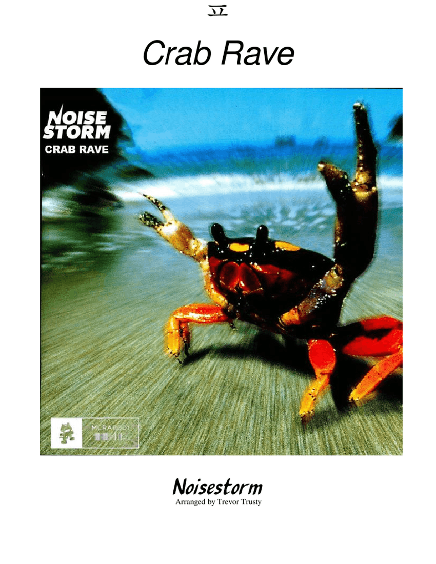 Crab Rave Sheet music for Bass guitar, Drum group, Synthesizer ...