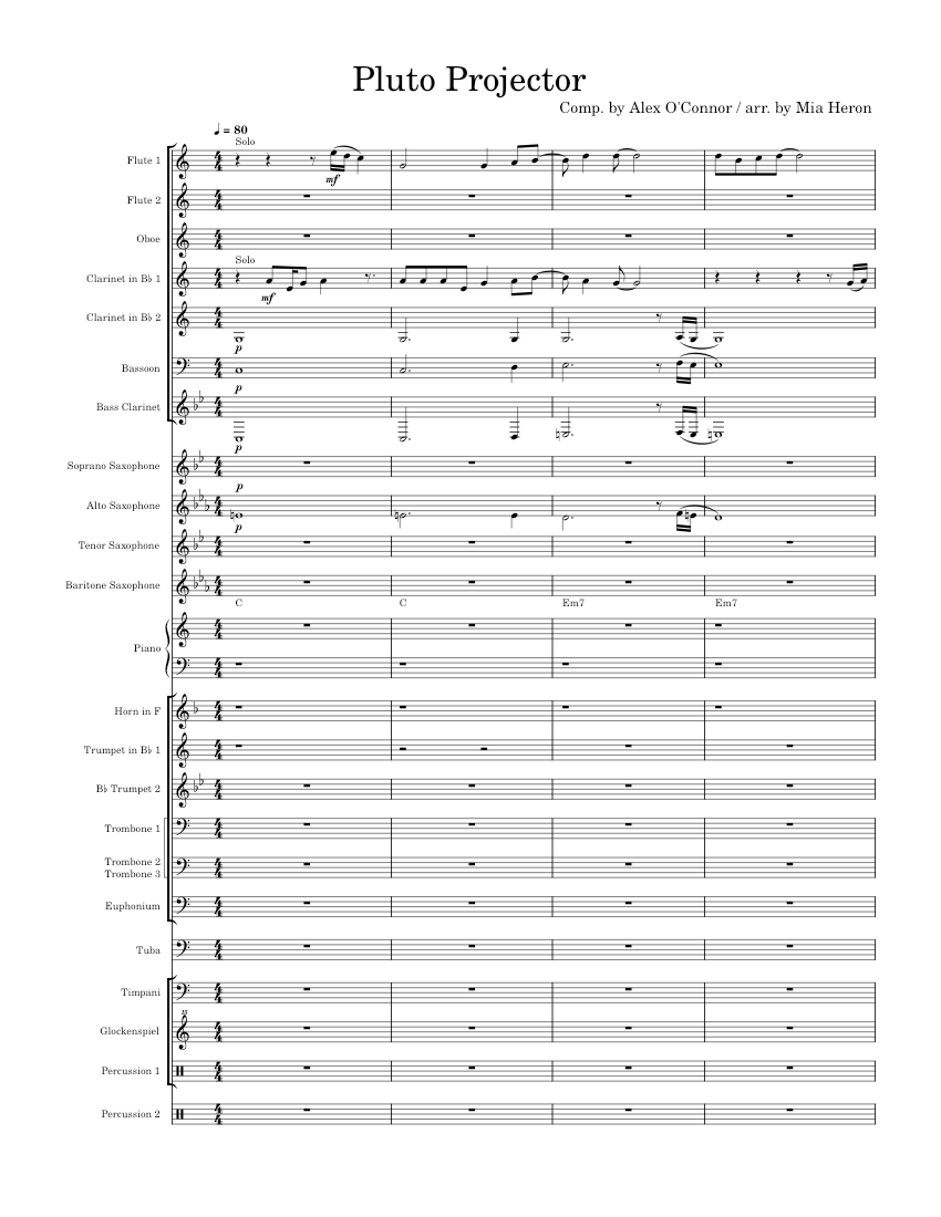 Pluto_Projector.2.0 Sheet music for Piano, Trombone, Tuba, Flute & more ...
