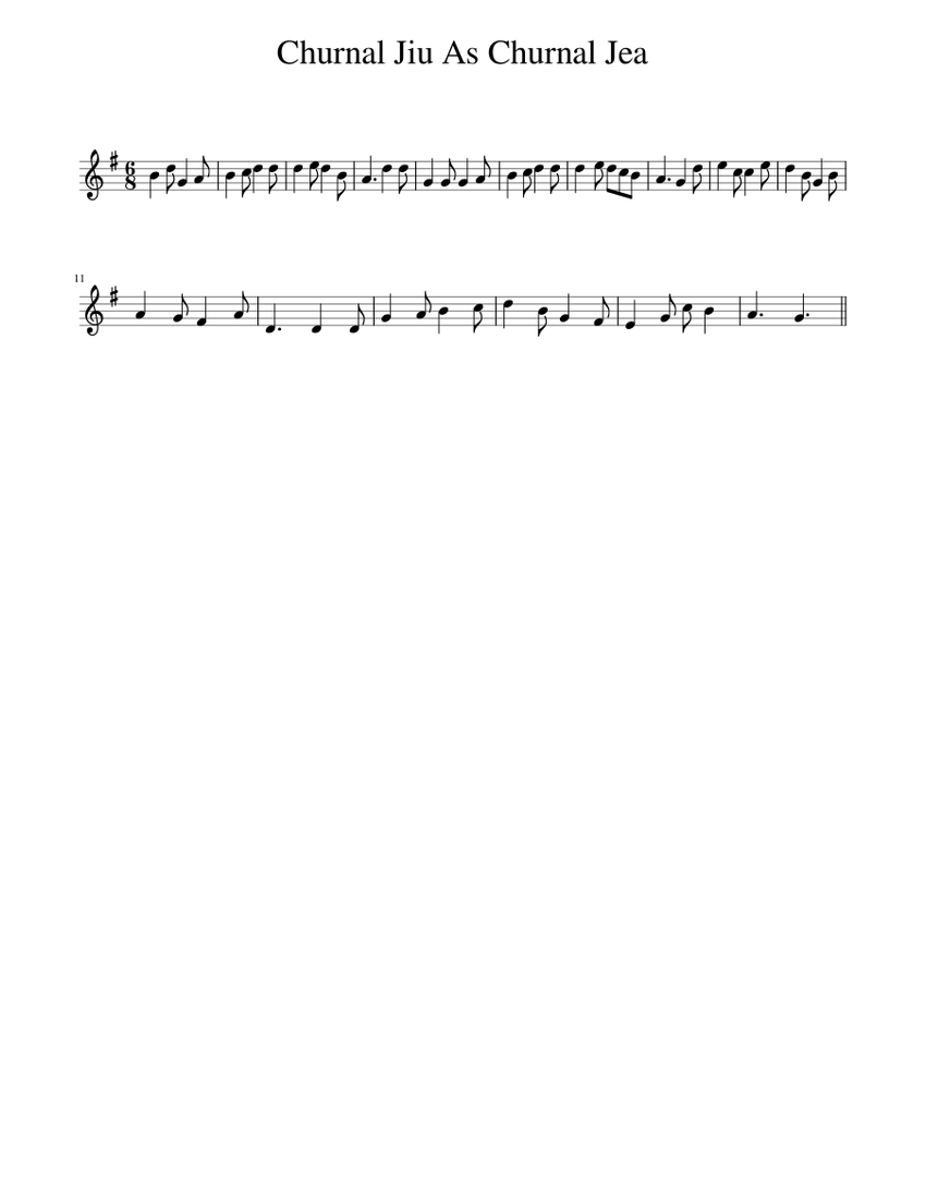 Churnal Jiu As Churnal Jea Sheet music for Piano (Solo) | Musescore.com
