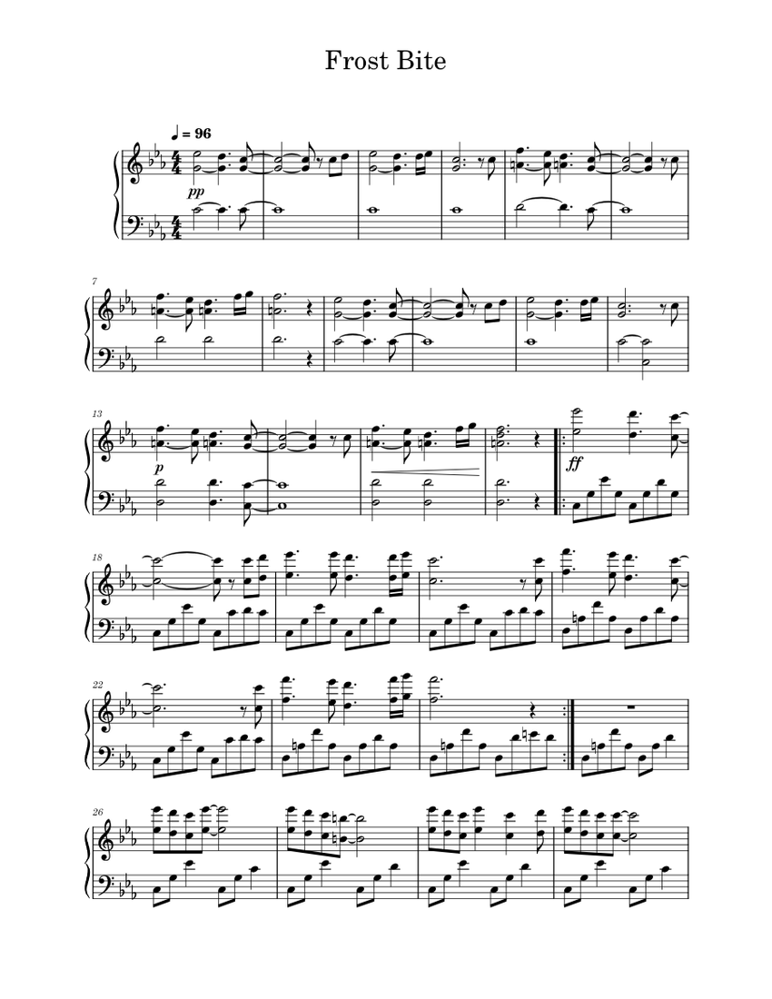 Frost Bite Sheet music for Piano (Solo) | Musescore.com