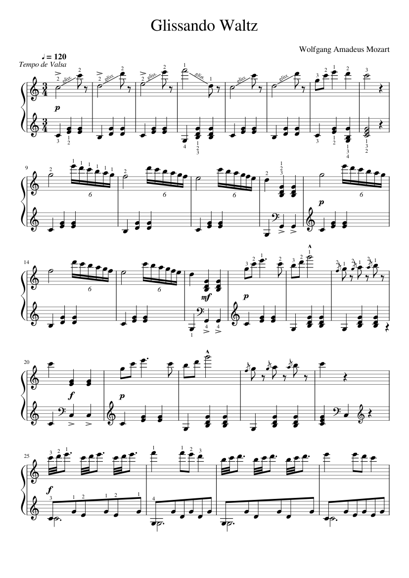 Glissando Waltz Sheet Music for Harp (Solo) | MuseScore.com