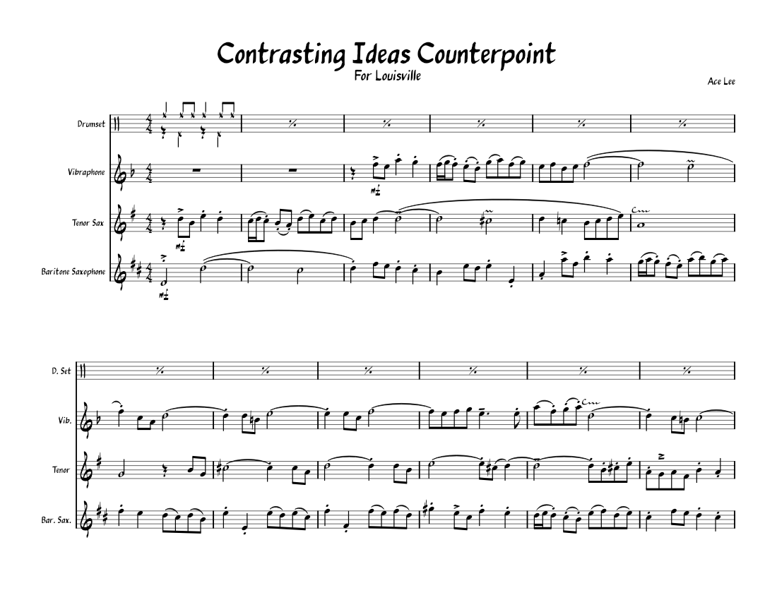 Contrasting Ideas Counterpoint Sheet music for Saxophone tenor ...