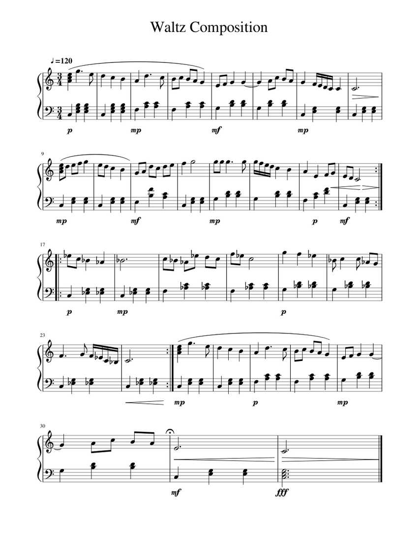 Waltz Composition Sheet music for Piano (Solo) | Musescore.com