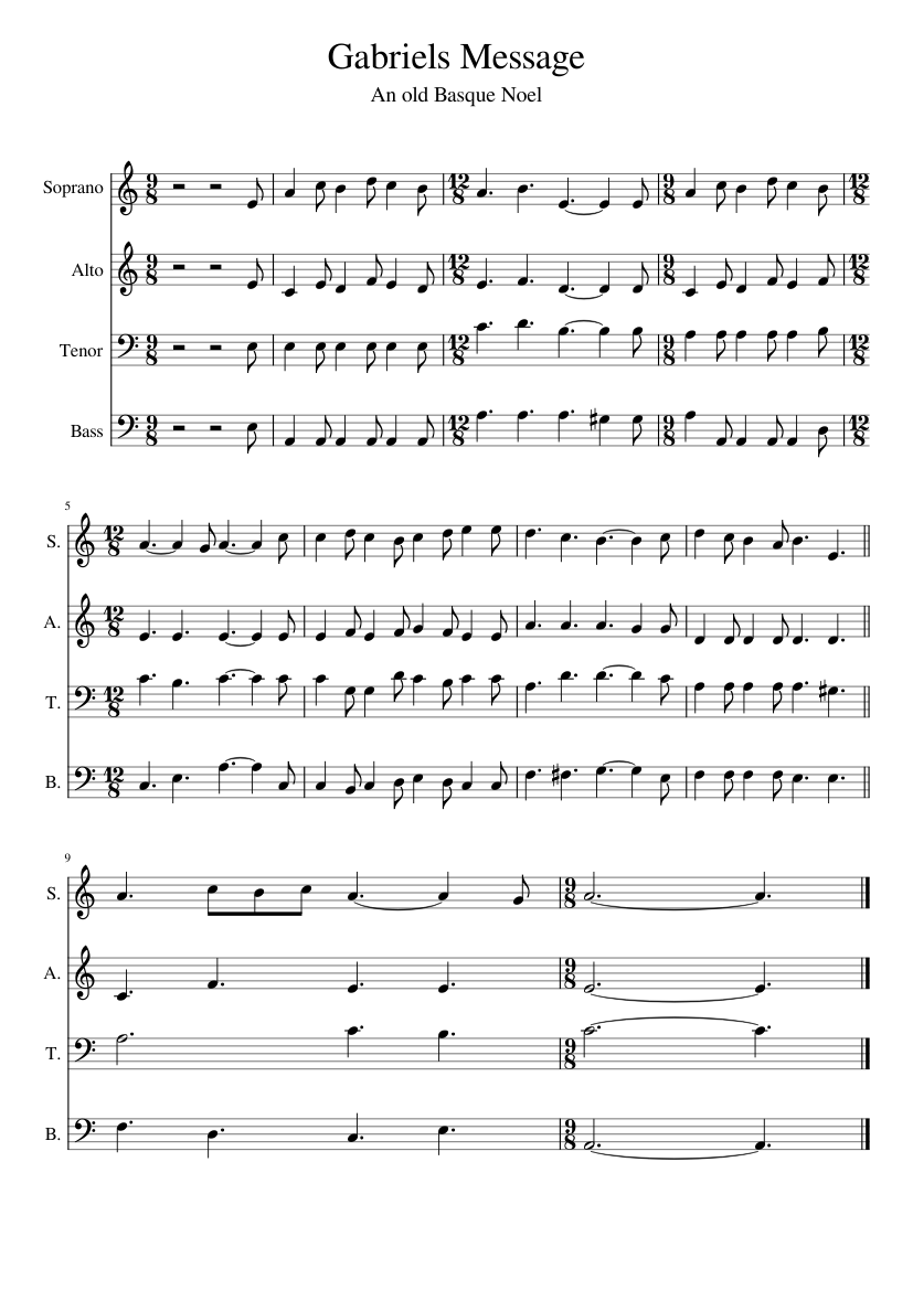 The angel gabriel from heaven came – Gabriel’s Message Basque carol ...