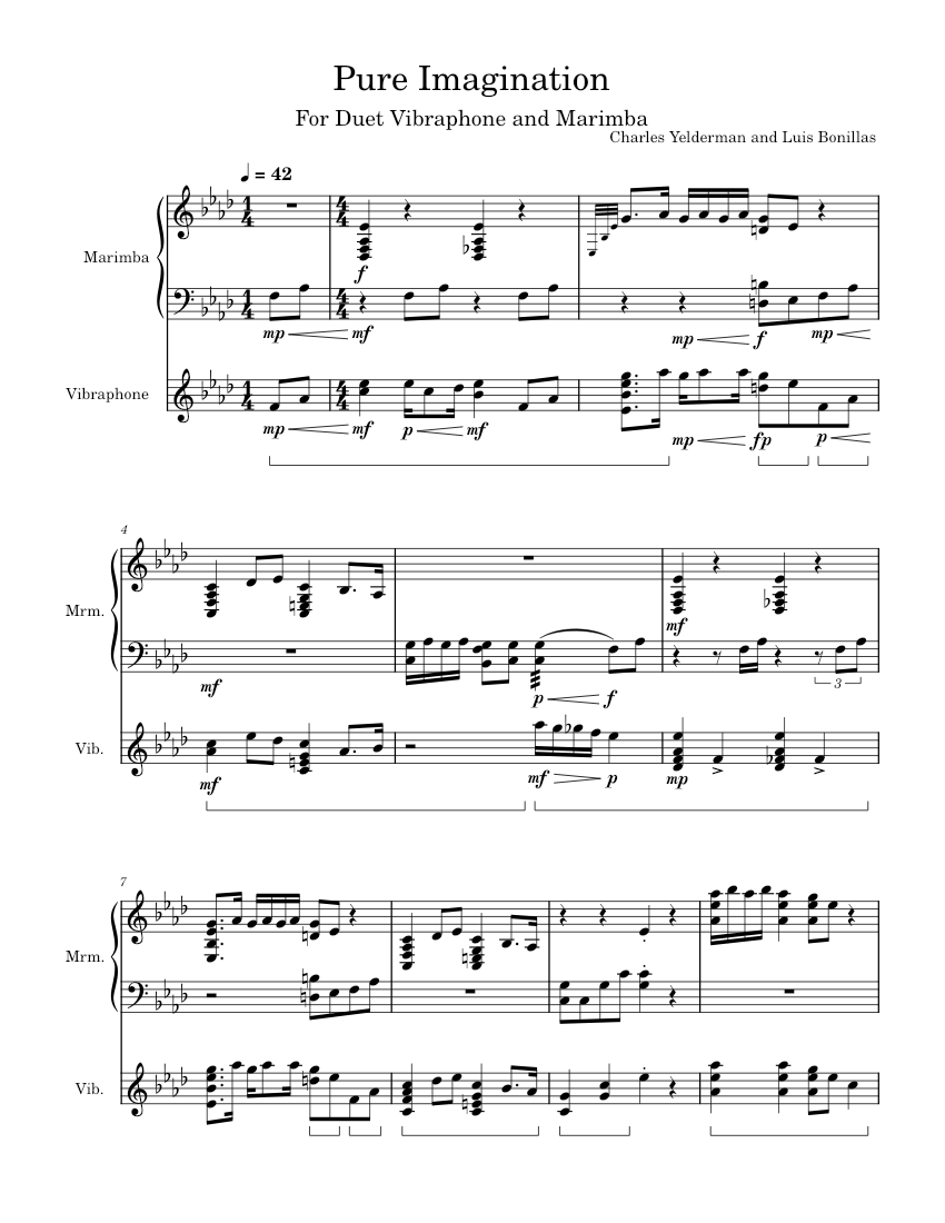 Pure Imagination – Leslie Bricusse Pure Imagination (Vibe and Marimba ...