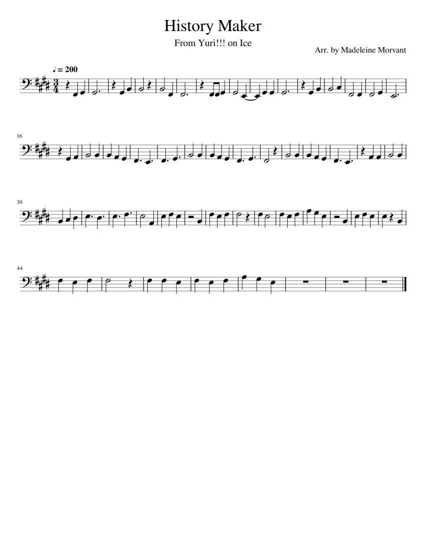 History Maker Sheet music for Piano (Solo) | Musescore.com