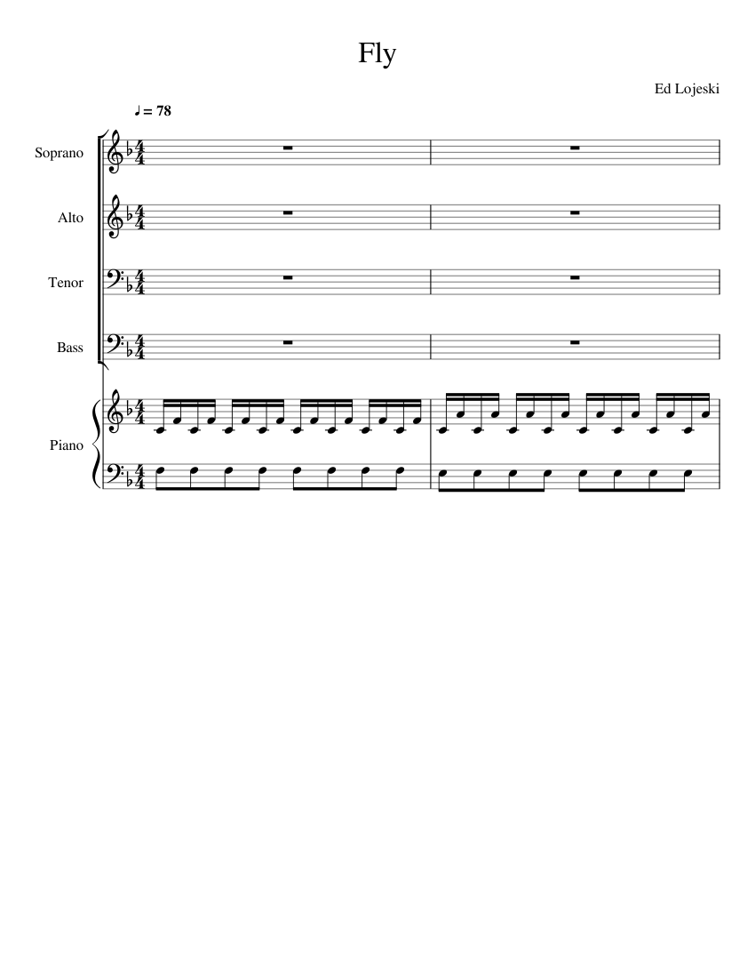 Fly Soprano - piano tutorial