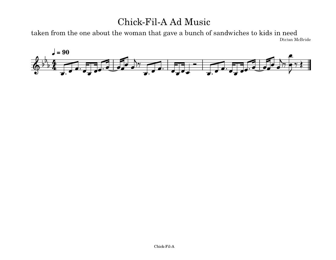 Chick-Fil-A Ad Music Sheet Music for Guitar (Solo) | MuseScore.com