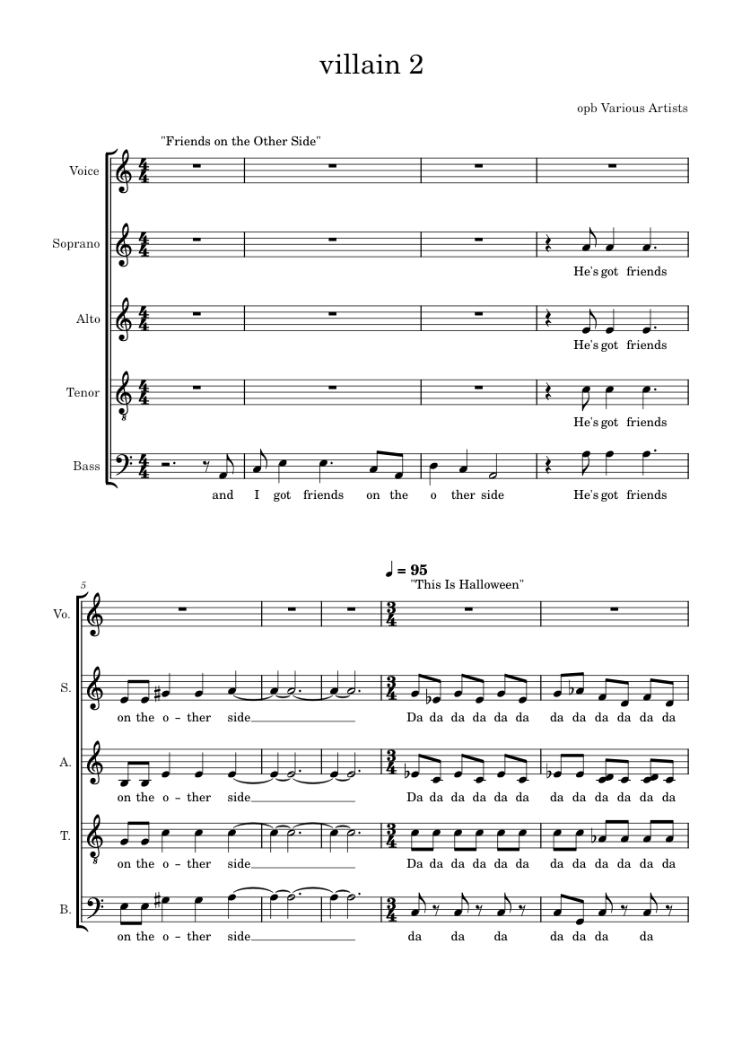 Disney Medley – Misc Soundtrack villain 2 Sheet music for Soprano, Alto ...