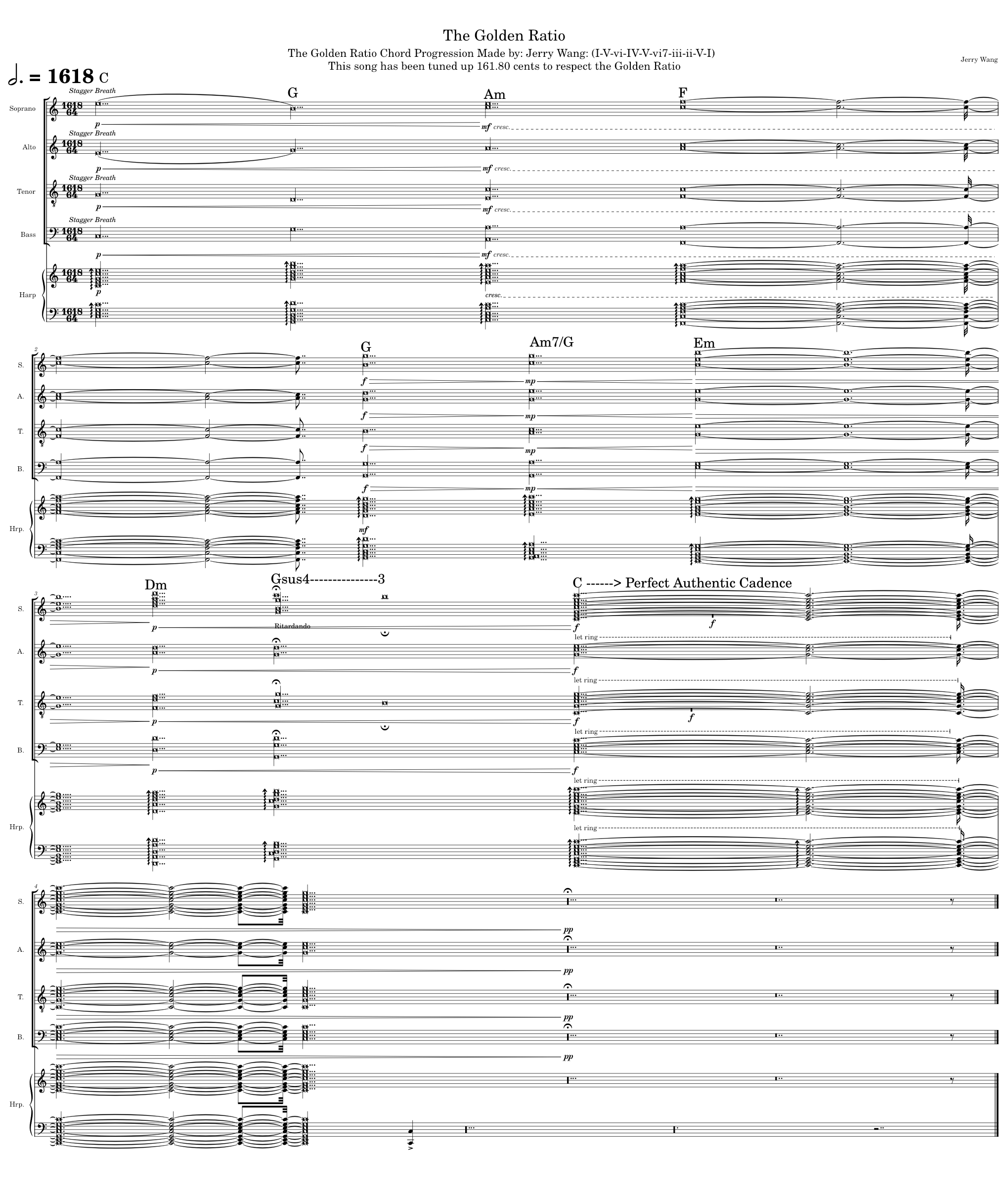 The_Golden_Ratio Sheet music for Soprano, Alto, Tenor, Bass voice ...