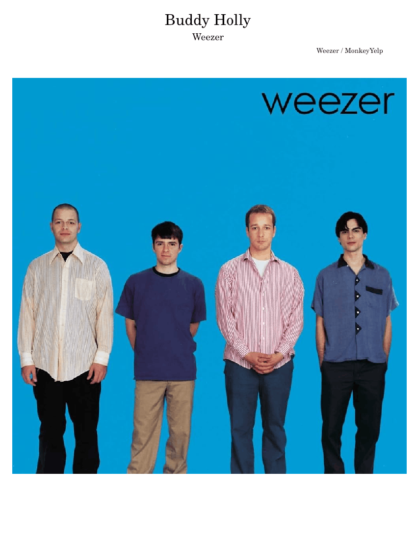 Buddy Holly – Weezer (Extremely Accurate) 🔥🎸 Sheet Music for Organ ...