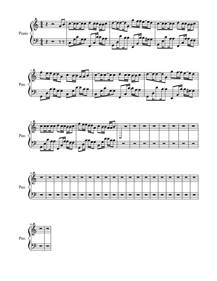 Bleach Alones Sheet music for Piano (Solo) | Musescore.com