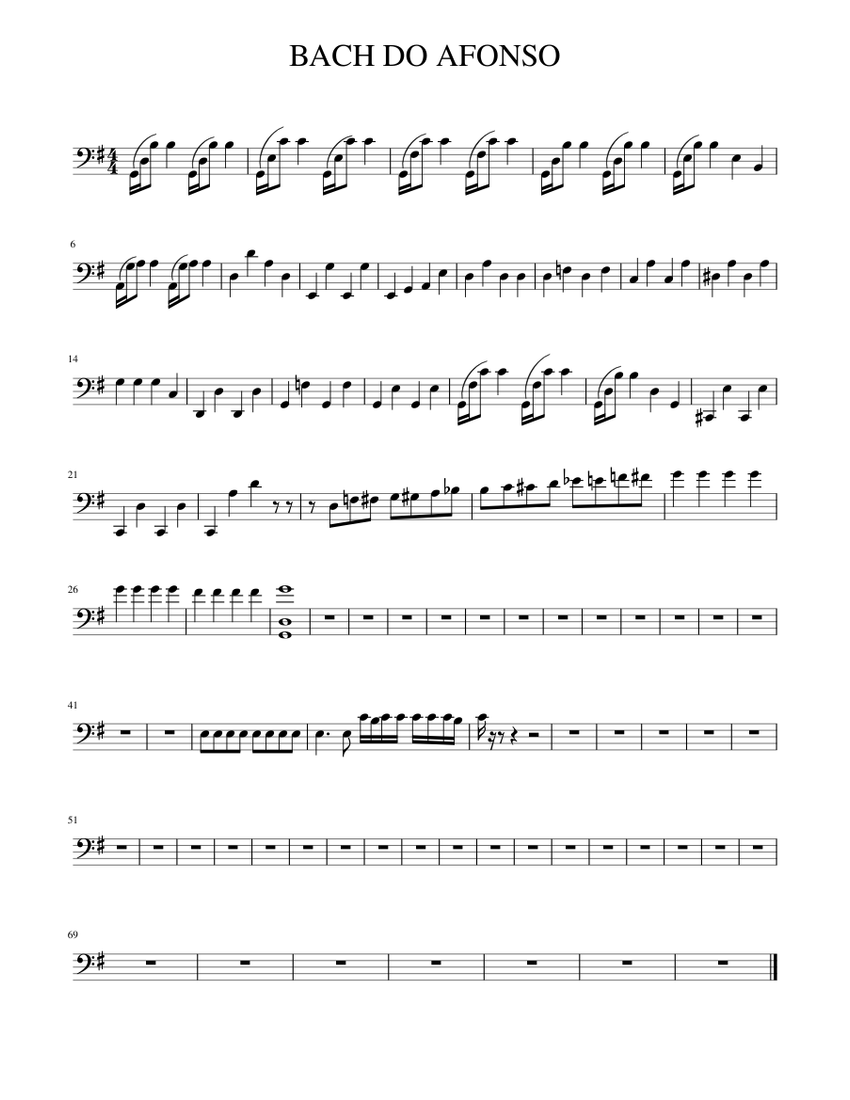 Cello Suite No.1 in G major, BWV 1007 – Johann Sebastian Bach Sheet ...