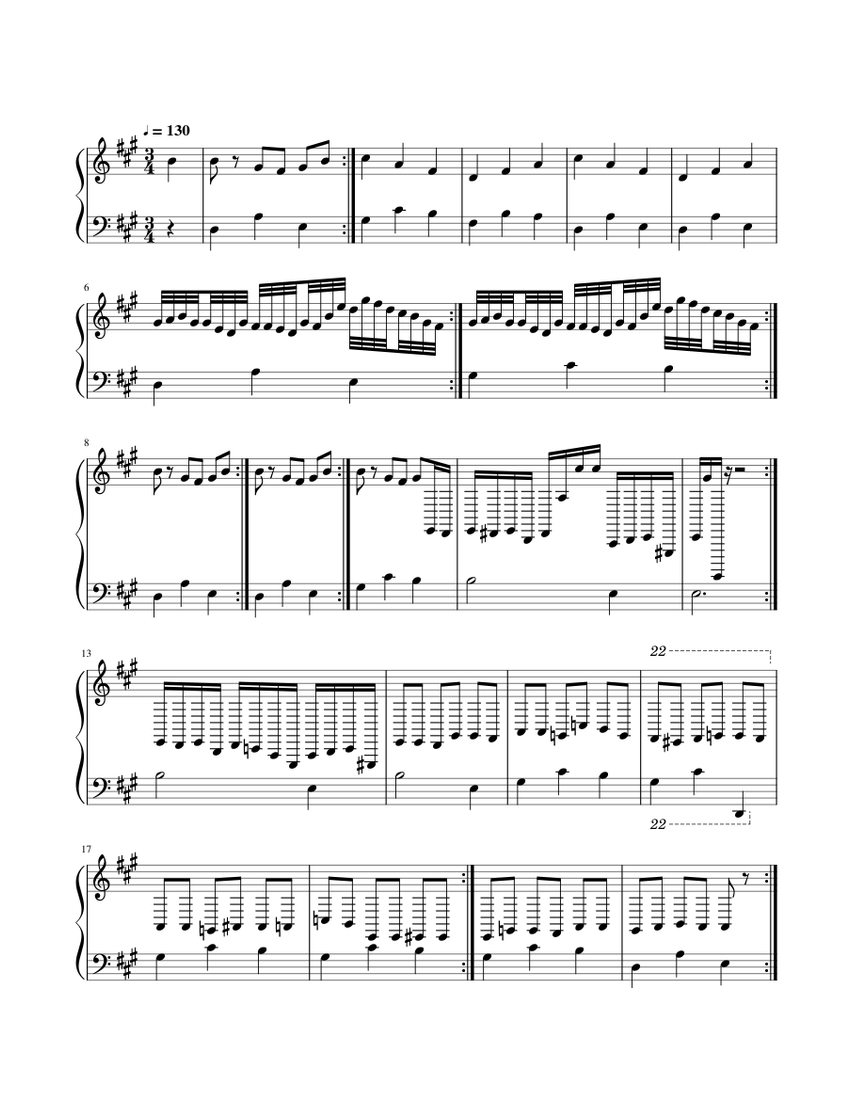 Improvsation horrible Sheet music for Piano (Solo) | Musescore.com