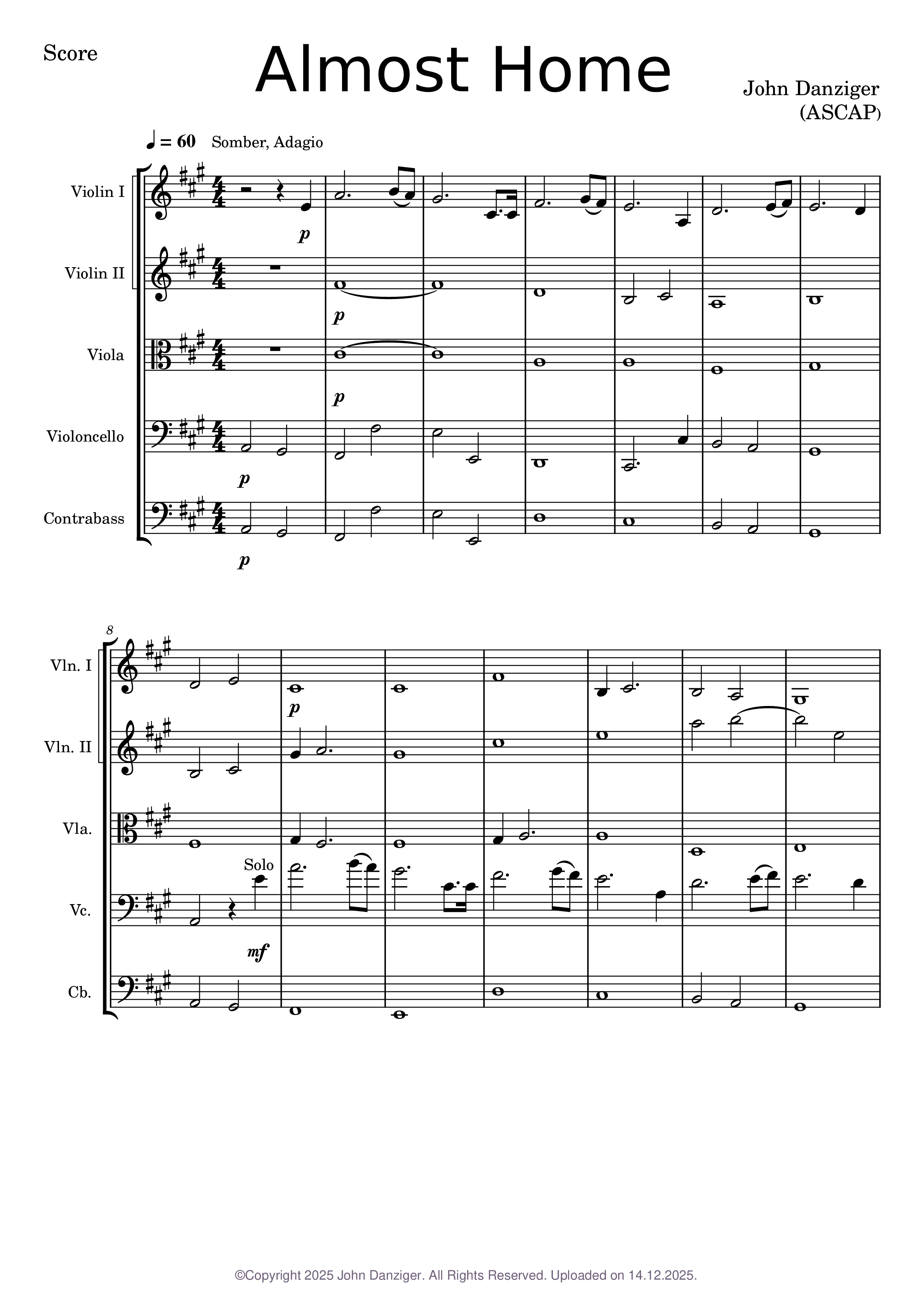 Almost Home Sheet music for Violin, Viola, Cello, Woodwinds (other ...