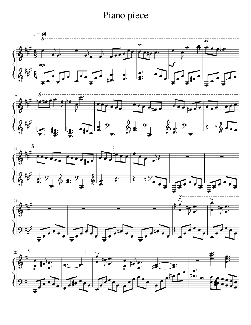 Piano Piece Sheet music for Piano (Solo) | Musescore.com