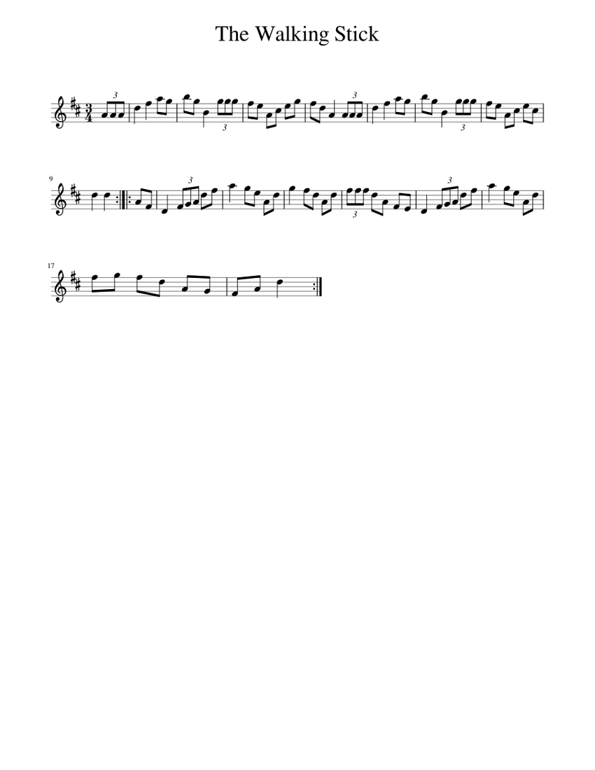 The Walking Stick Sheet music for Piano (Solo) Easy | Musescore.com