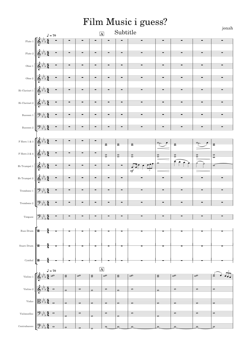 Film Music i guess? Sheet music for Trombone, Flute, Oboe, Bassoon & more instruments (Symphony ...