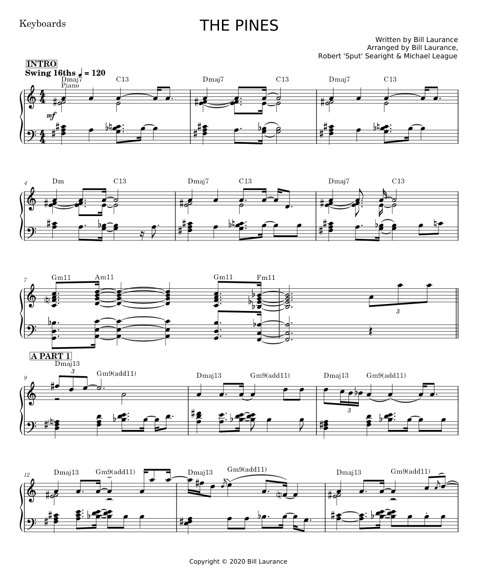 The Pines - Bill Laurance Sheet Music with Chords for Piano (Solo ...