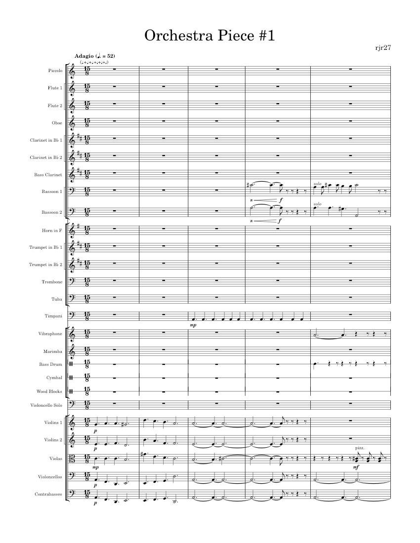Orchestra Piece #1 Sheet music for Trombone, Tuba, Flute, Oboe & more ...