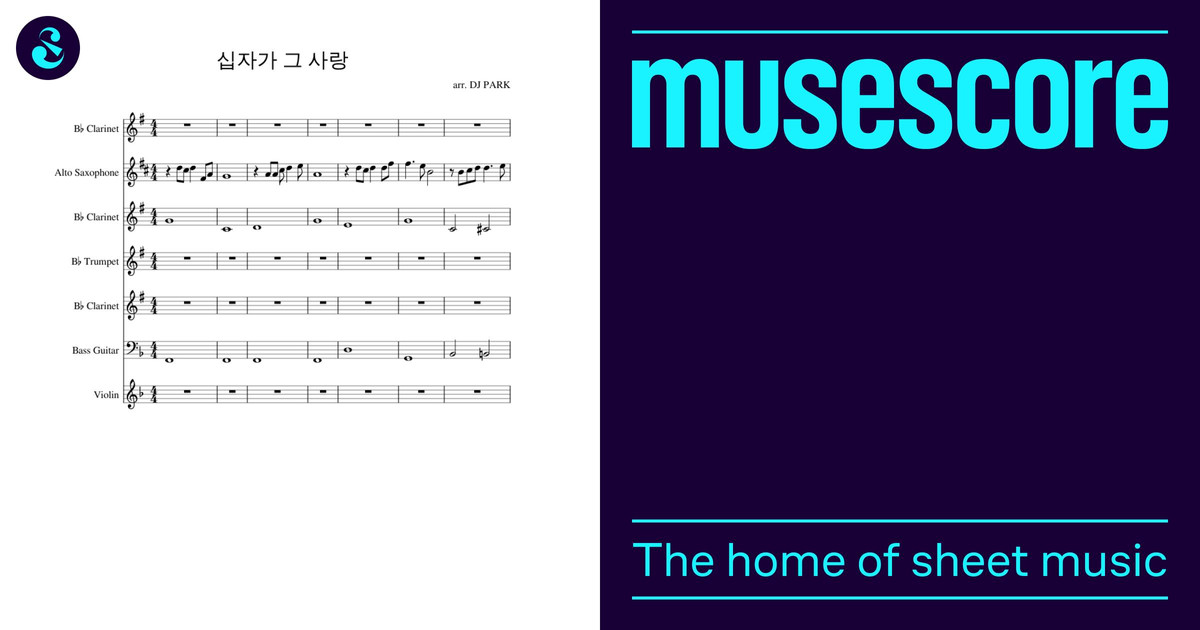 십자가 그 사랑 (ELIM) Sheet music for Clarinet in b-flat, Saxophone alto ...