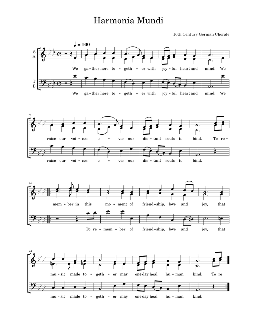 Harmonia Mundi – 16th Century German Chorale Harmonia Mundi Harmonia ...