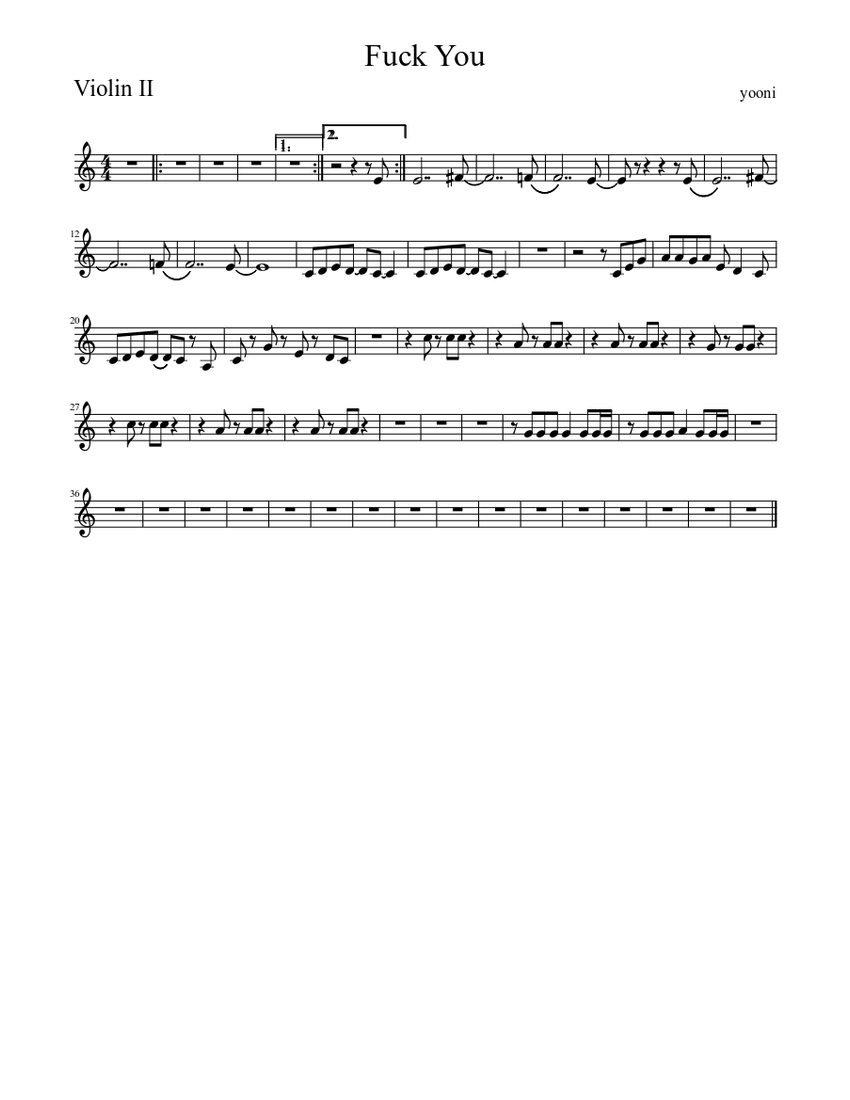 violin 2 Sheet music for Strings Group (Solo) | Musescore.com
