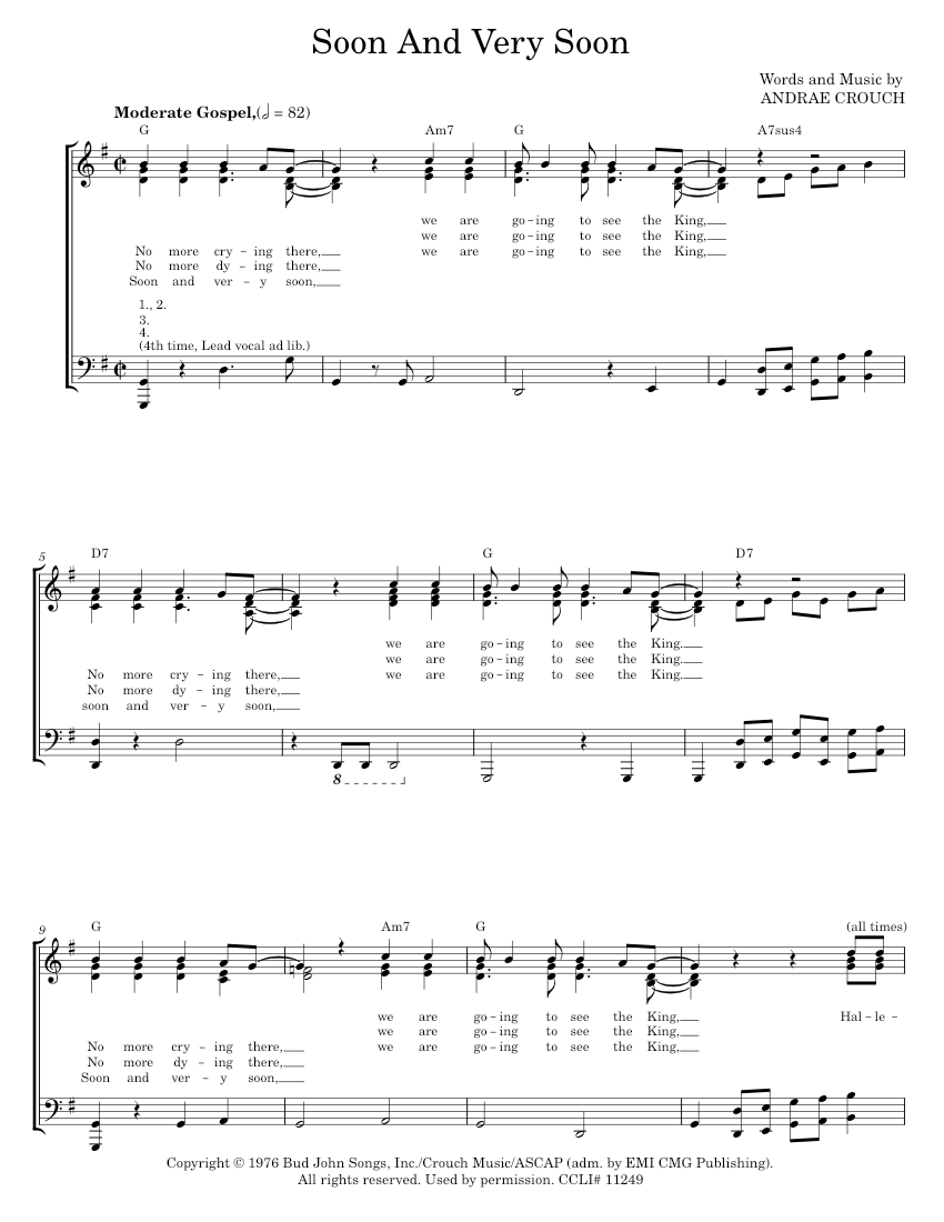 Play Official version of Soon and very soon Sheet Music by Andraé ...