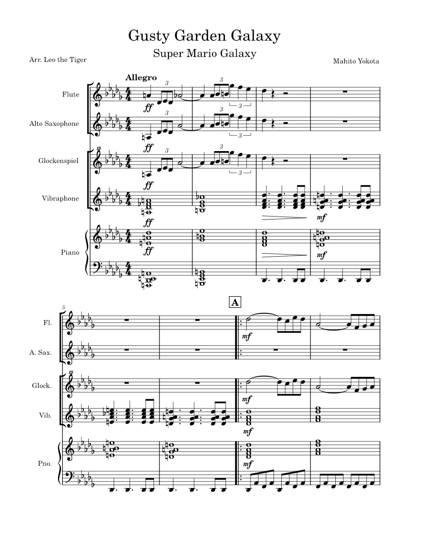 Arrangement: Super Mario Galaxy - Gusty Garden Galaxy - Mahito Yokota ...