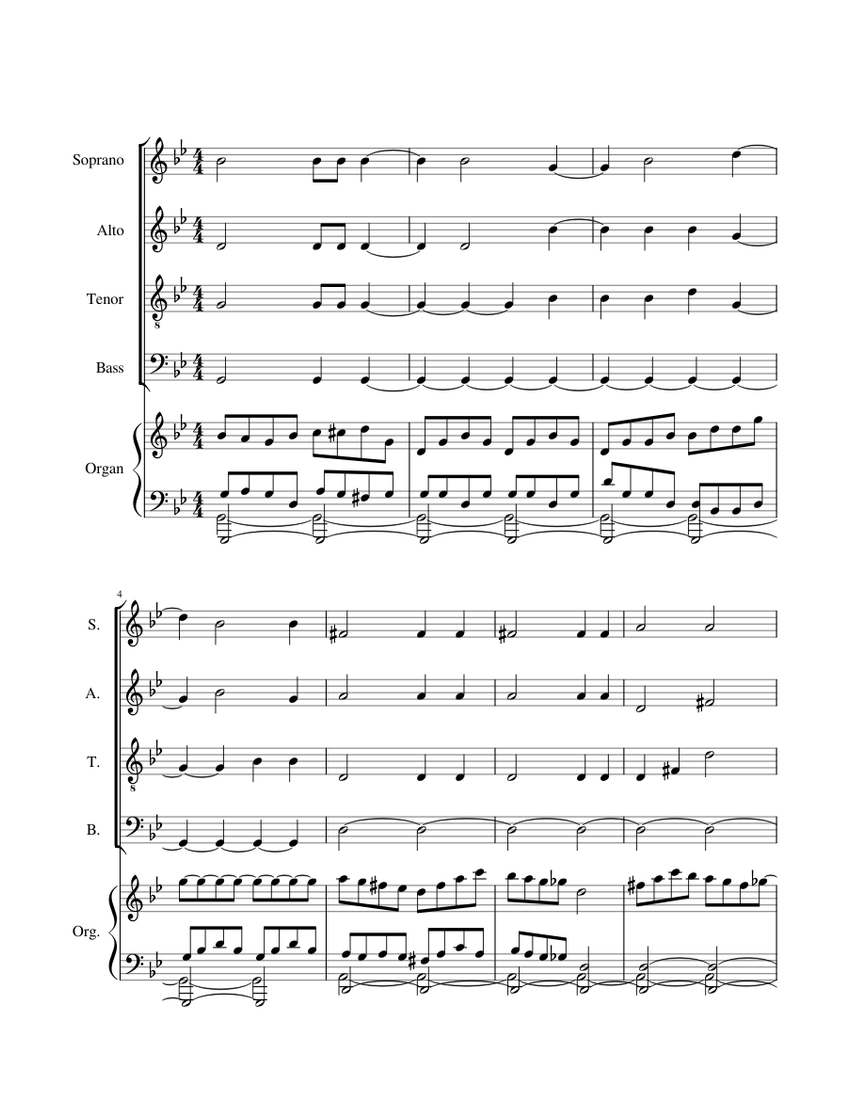 Halloween Sonata Sheet music for Soprano, Alto, Tenor, Bass voice ...