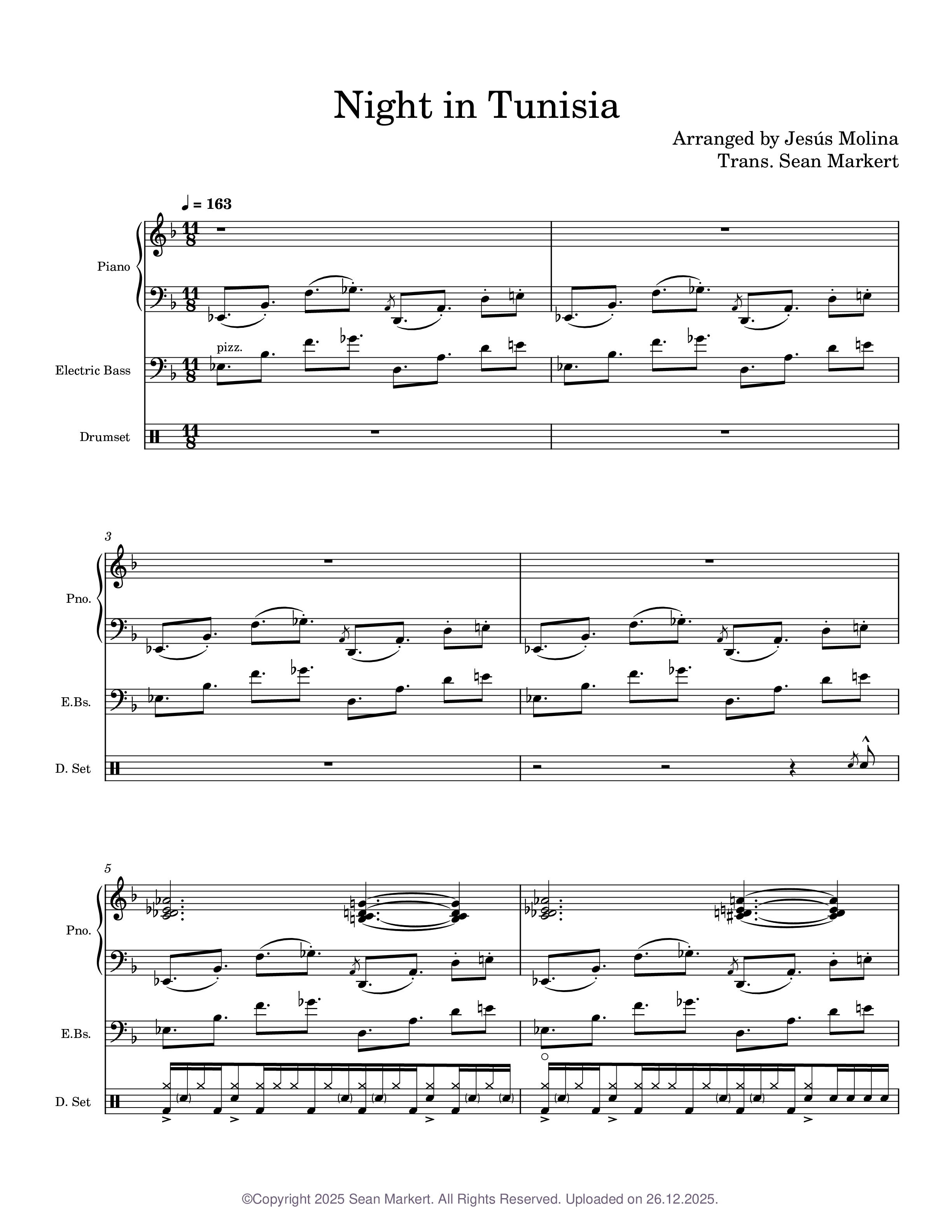 Night in Tunisia – Jesus Molina Full Transcription Sheet Music for ...