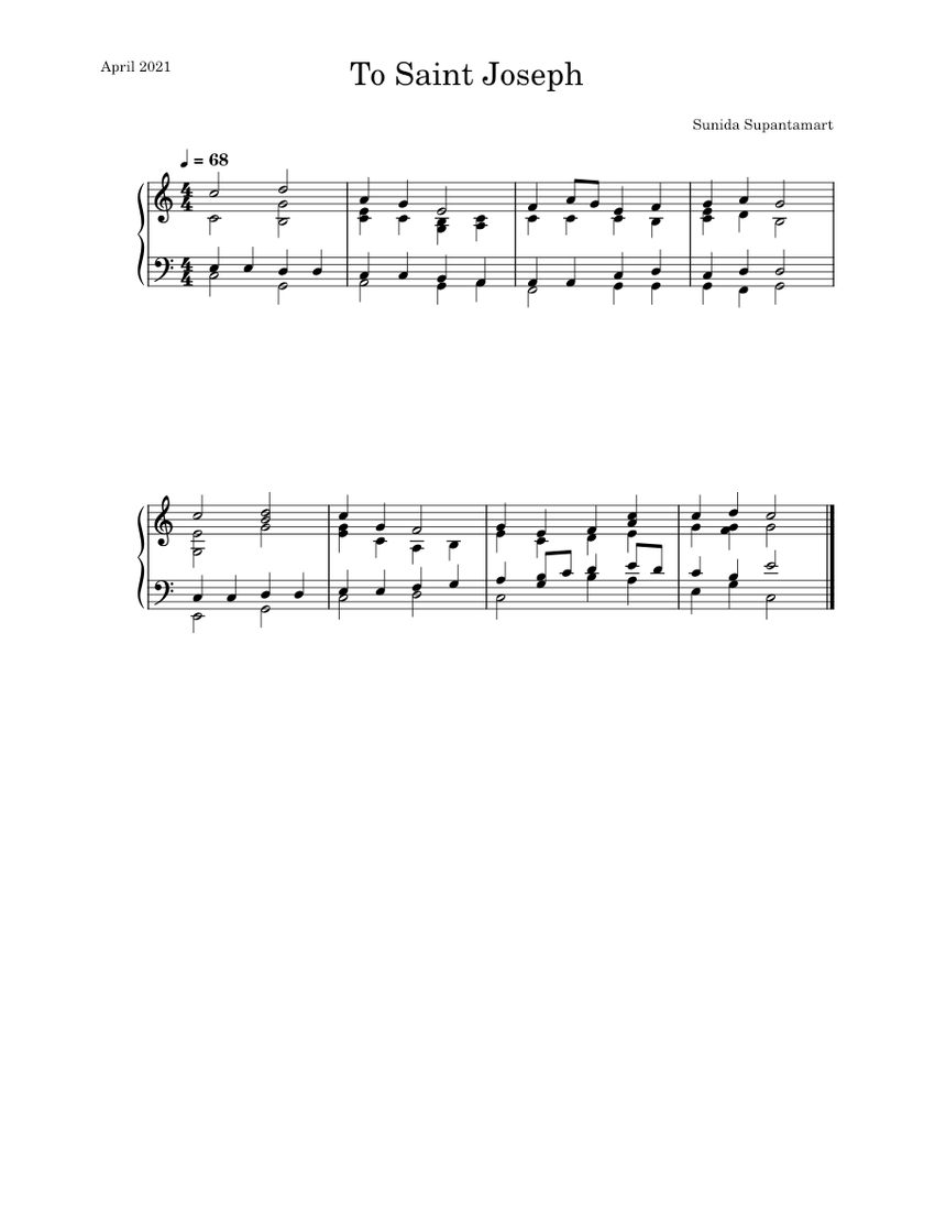 To Saint Joseph Sheet music for Organ (Solo) | Musescore.com