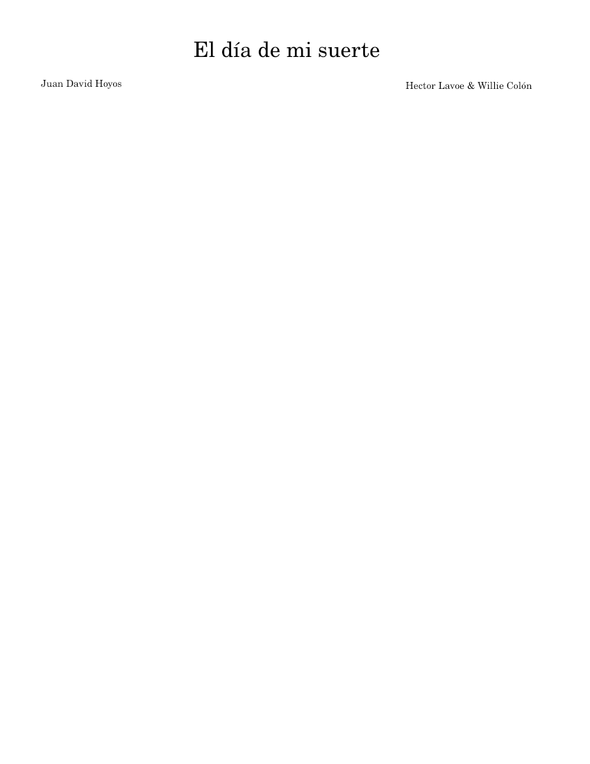 El día de mi suerte Sheet music for Trombone, Euphonium, Tuba, Trombone ...