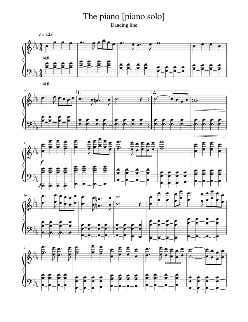 The piano [piano solo] Sheet music for Piano (Solo) Easy | Musescore.com