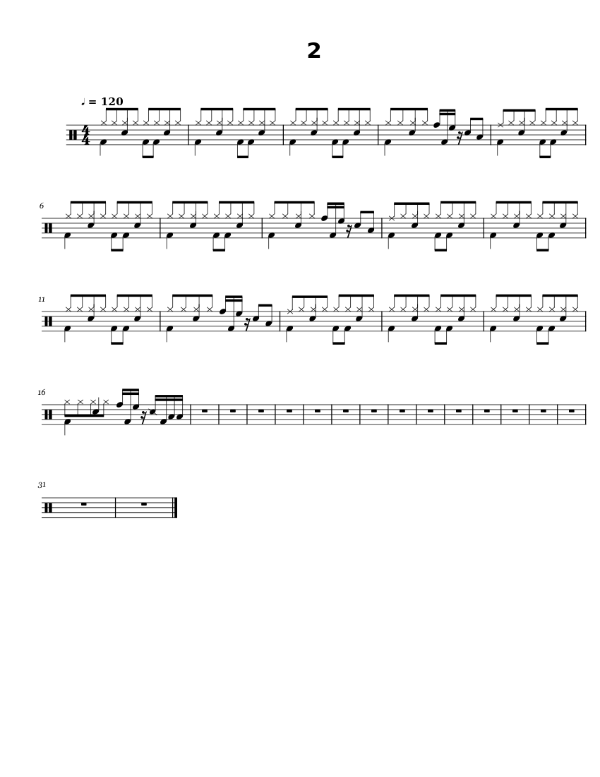 2 Sheet music for Drum group (Solo) | Musescore.com