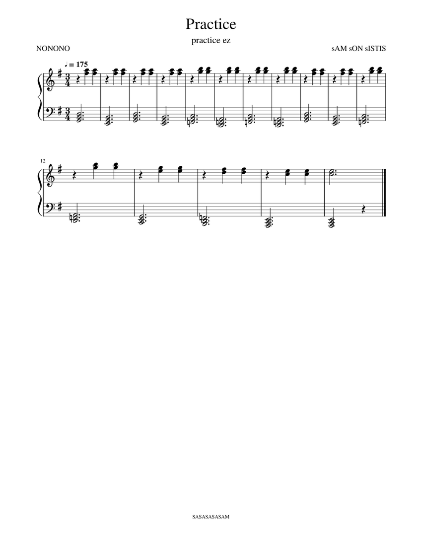Practice Harder Sheet music for Piano (Solo) | Musescore.com
