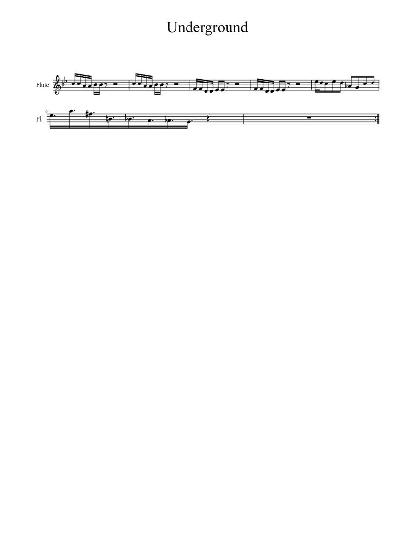 Super Mario Underground Theme Sheet music for Flute (Solo) | Musescore.com