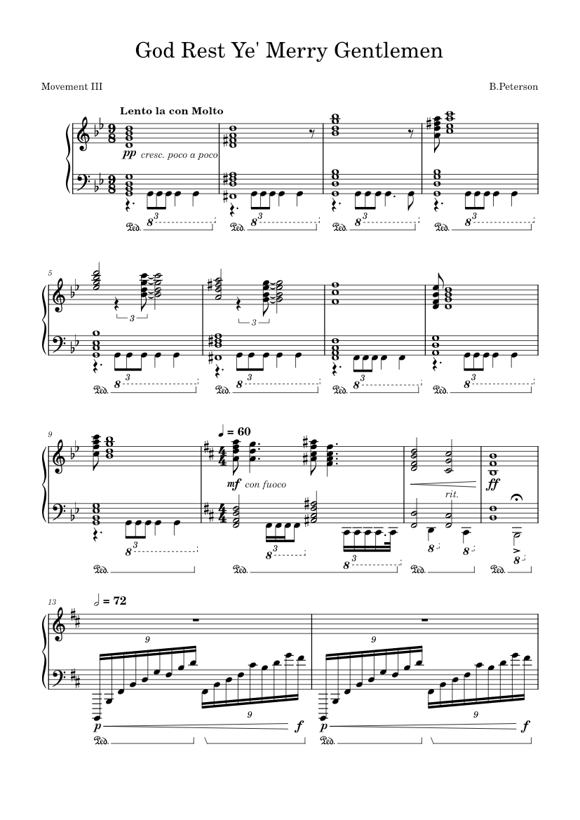 God Rest Ye Merry Gentleman |A Christmas Sonata: Mvt 3 – B.Peterson ...