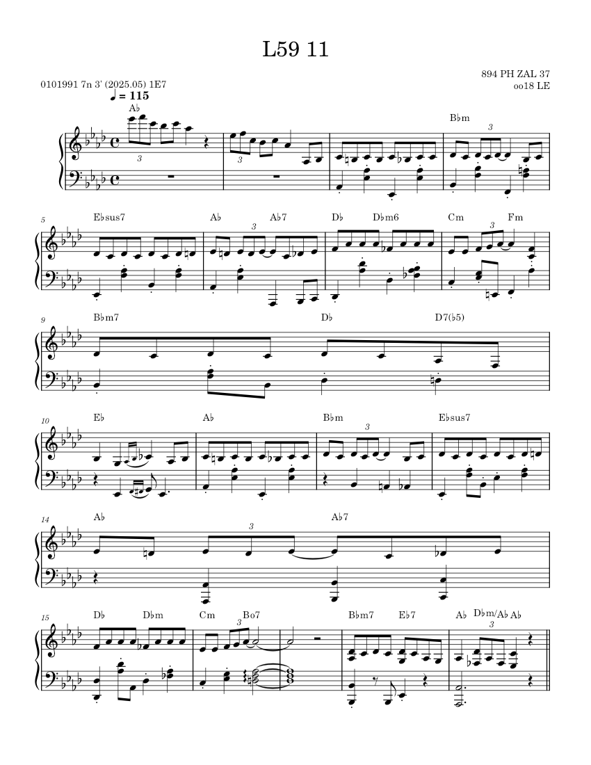 네모의꿈 Sheet Music with Chords for Piano (Solo) | MuseScore.com