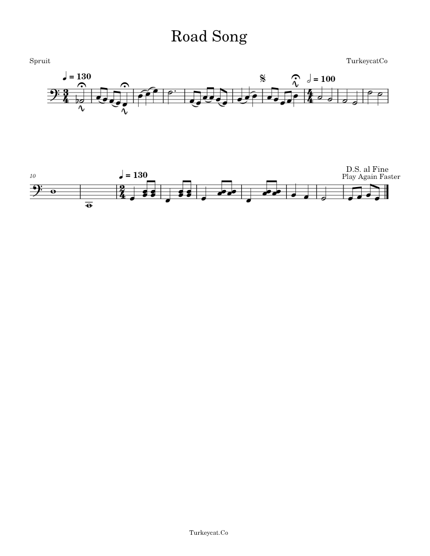 Road Song Sheet music for Cello (Solo) | Musescore.com