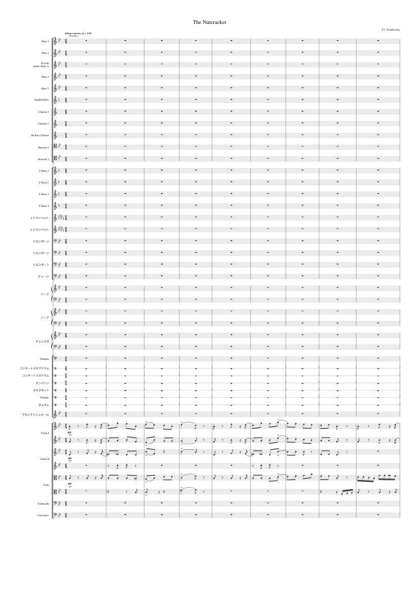 The_Nutcracker Sheet Music for Trombone, Tuba, Celesta, Tambourine ...
