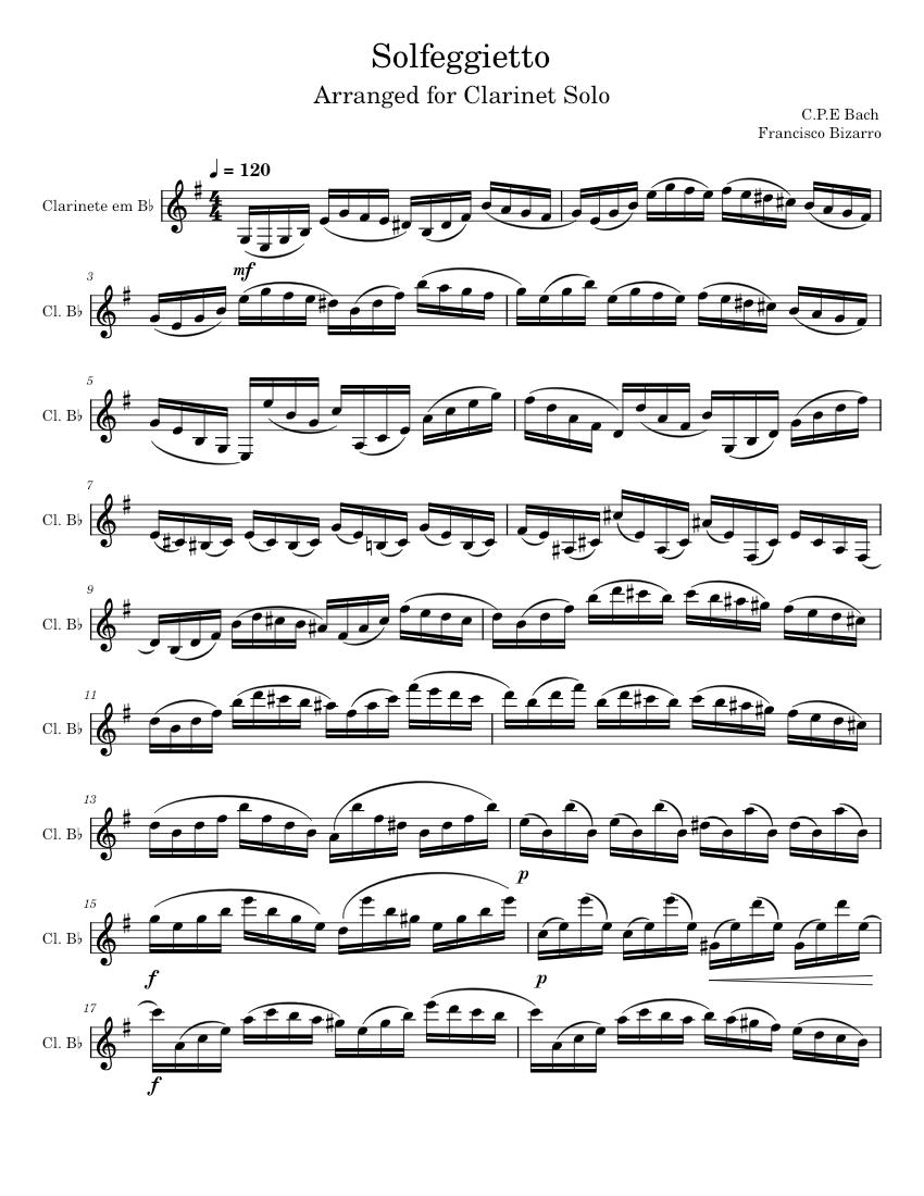Solfeggietto in C minor – Carl Philipp Emanuel Bach Sheet music for ...