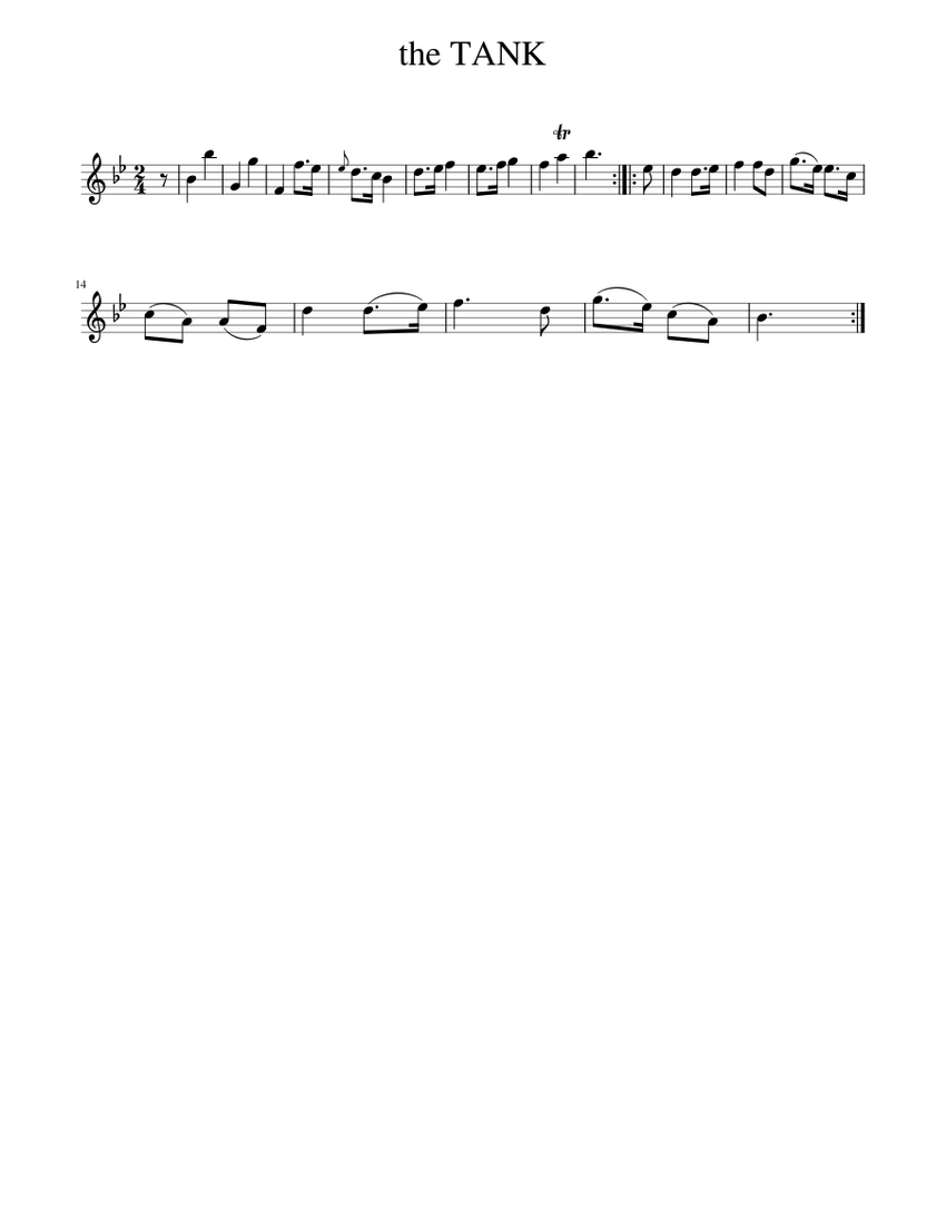 the TANK Sheet music for Piano (Solo) | Musescore.com